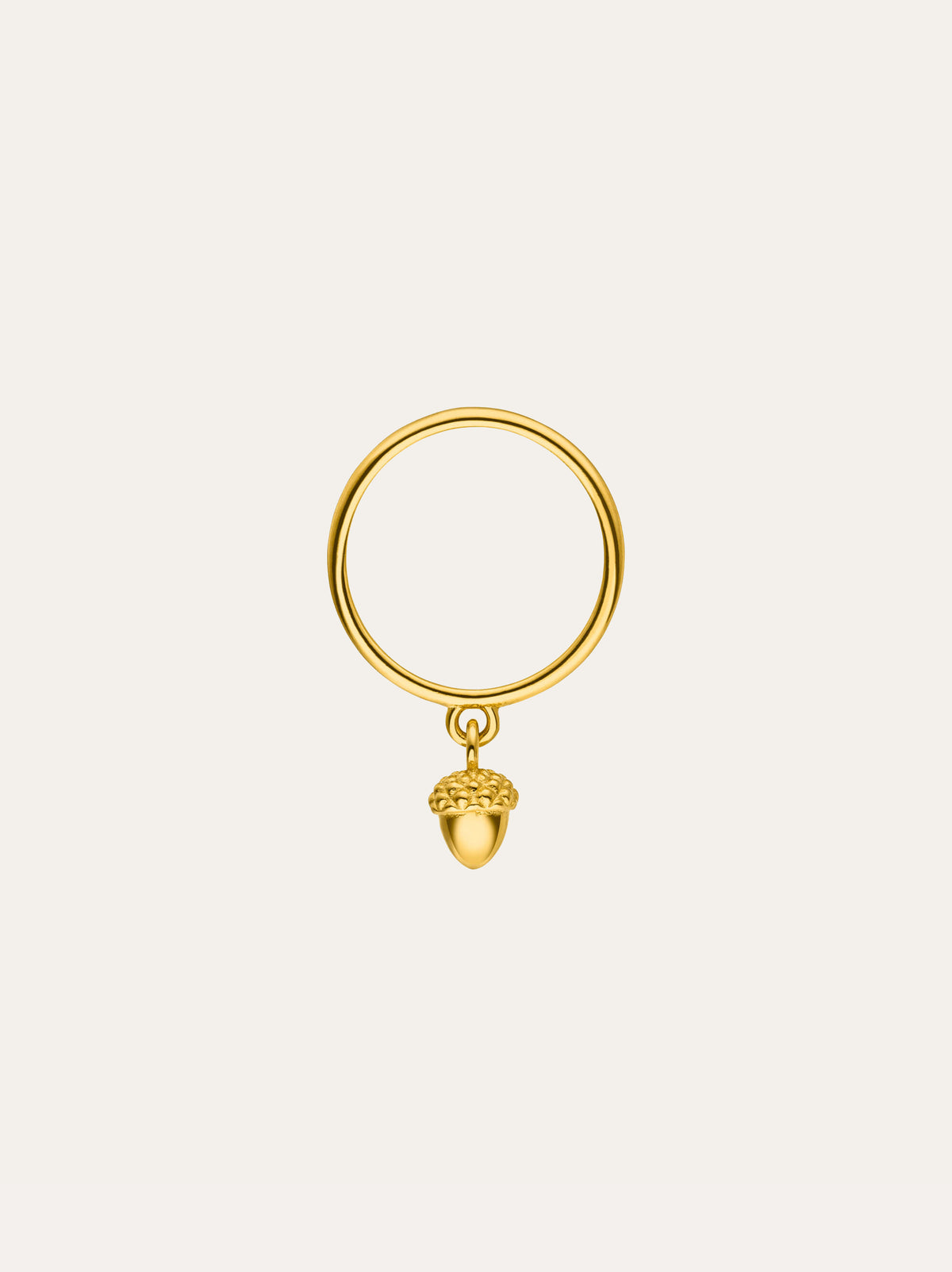Acorn Charm Ring 18k